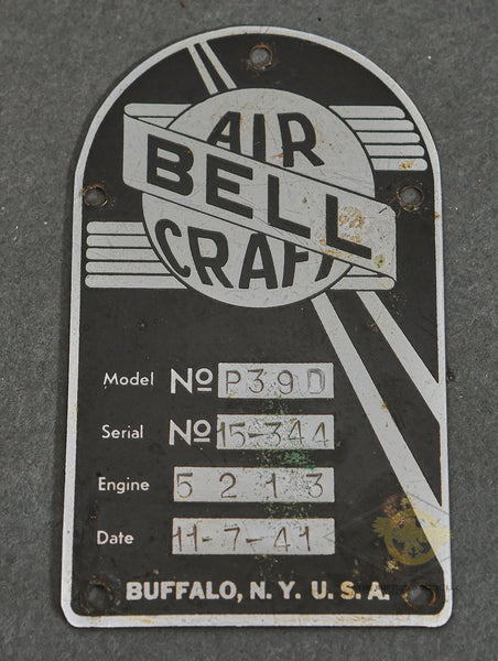 Bell Aircraft Air Cobra Data Plate-AWESOME UPDATED INFO! – The Ruptured ...