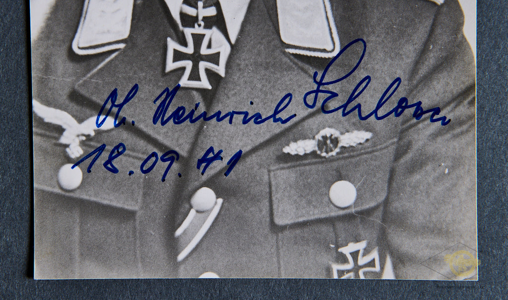German WWII Photo of Knights Cross Winner Heinrich Schlosser – The ...