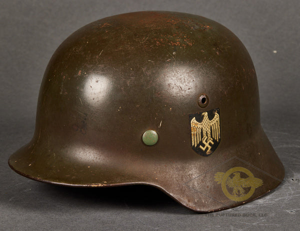 WWII German Army Model 1935 Double Decal Helmet – The Ruptured Duck, LLC