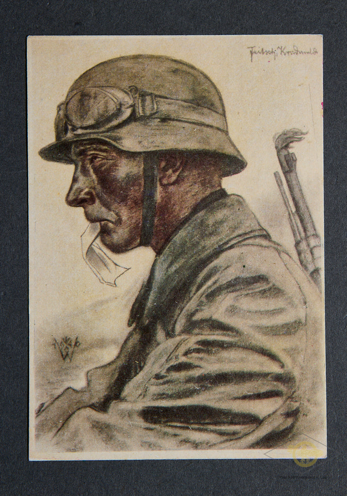 German WWII Postcard of Dispatch Rider – The Ruptured Duck, LLC