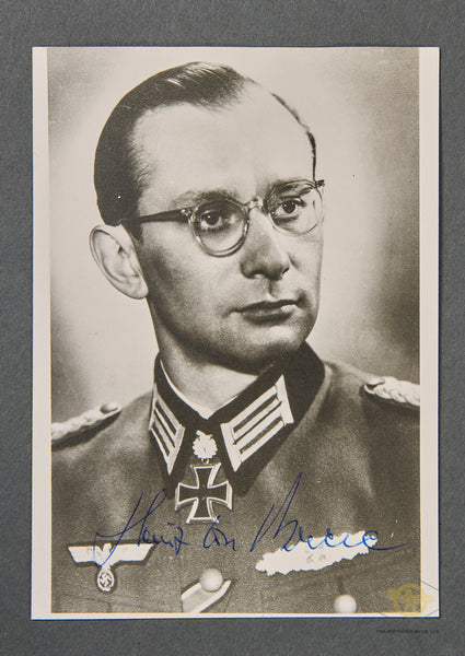 WWII German Photo Signed by Knights Cross Recipient Heinz Wittchow von ...