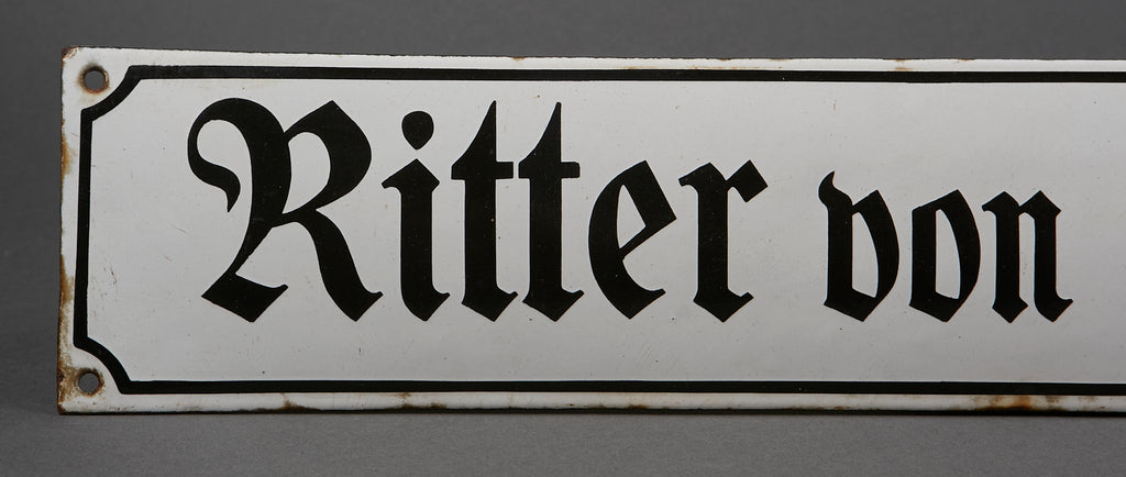 German WWII “Ritter von Epp” Street Sign VERY RARE – The Ruptured Duck, LLC