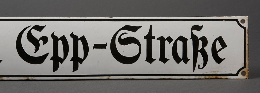 German WWII “Ritter von Epp” Street Sign VERY RARE – The Ruptured Duck, LLC