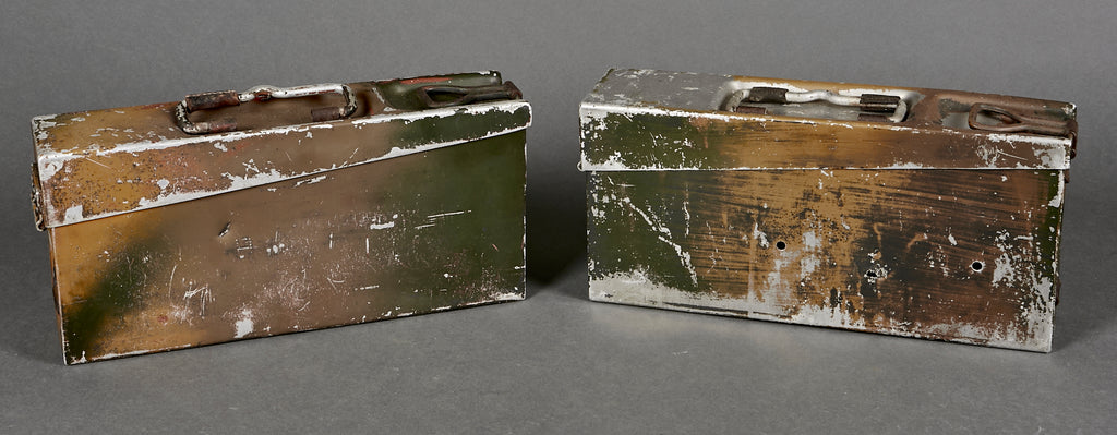 German WWII MG/34 Set of 2 Ammo Boxes with Camo Finish – The Ruptured ...
