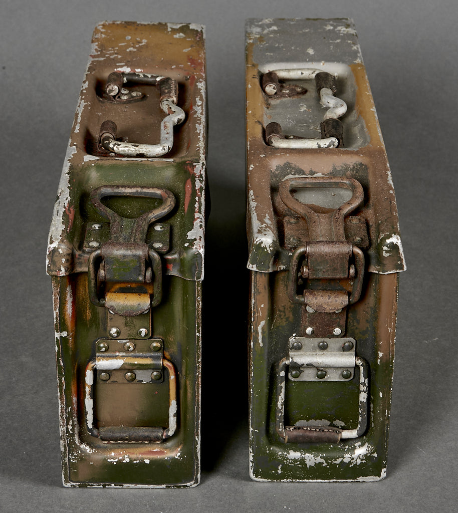 German WWII MG/34 Set of 2 Ammo Boxes with Camo Finish – The Ruptured ...