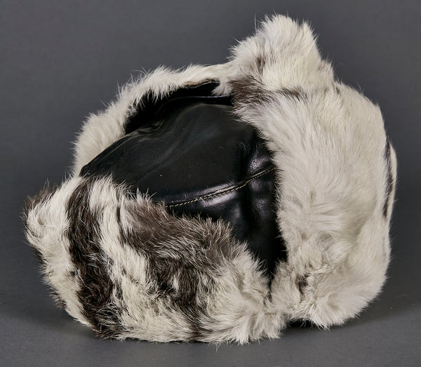 WWII German Waffen SS Special Leather Rabbit Fur Cap – The Ruptured ...