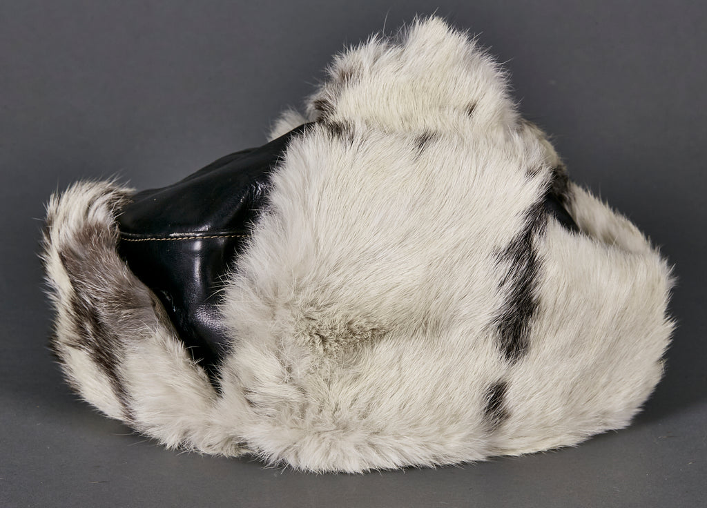 WWII German Waffen SS Special Leather Rabbit Fur Cap – The Ruptured ...
